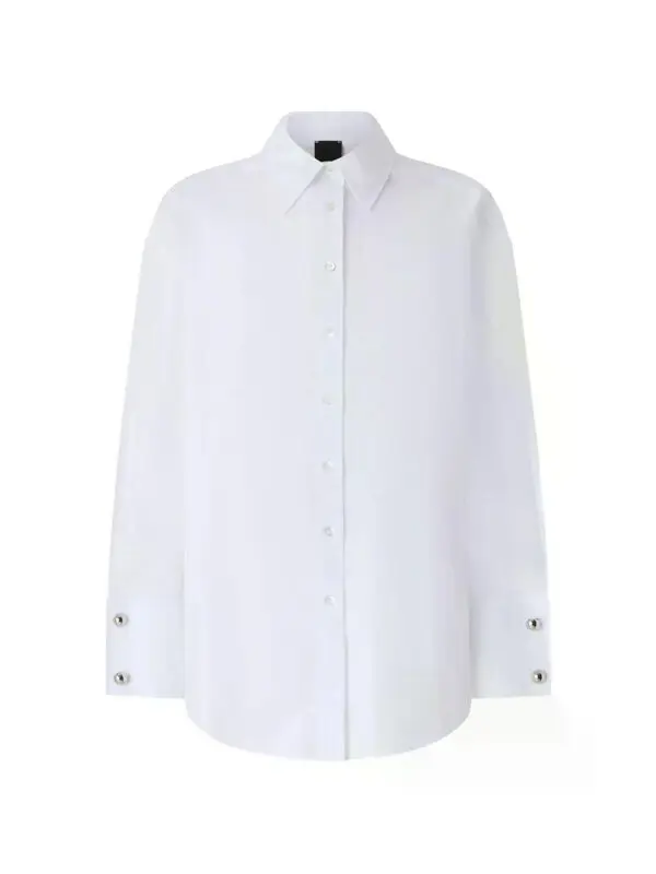 Pinko Embellished Cuff Cotton Shirt - White