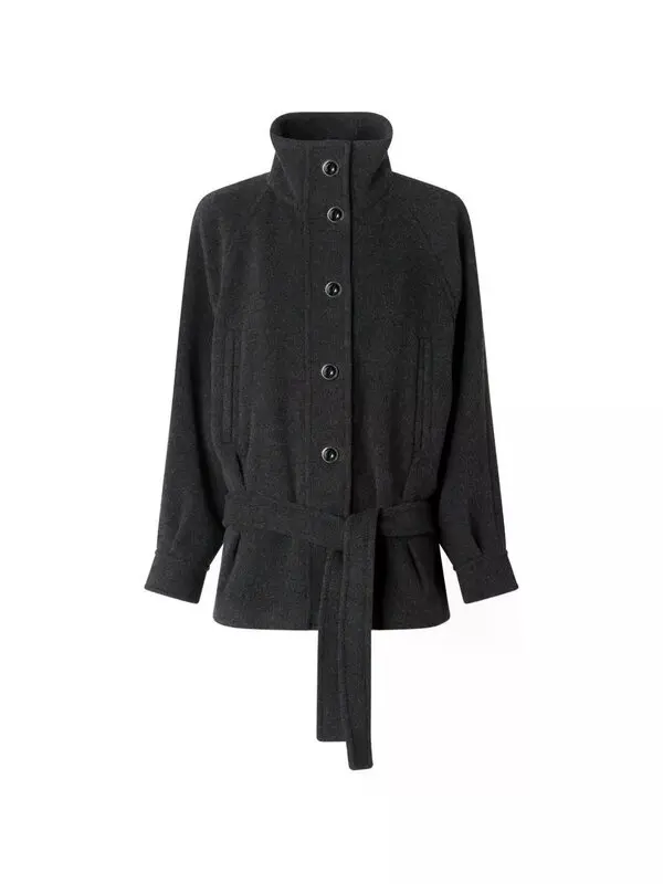 Pinko Belted Funnel-neck Coat