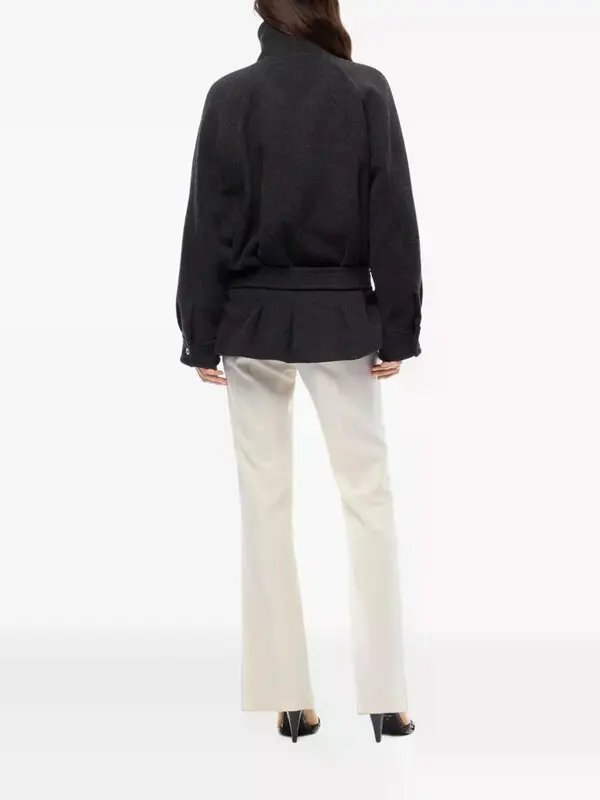 Pinko Belted Funnel-neck Coat