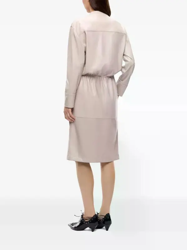 Pinko Drawstring-waist Dress - Neutrals