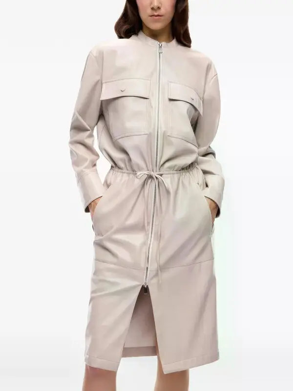 Pinko Drawstring-waist Dress - Neutrals