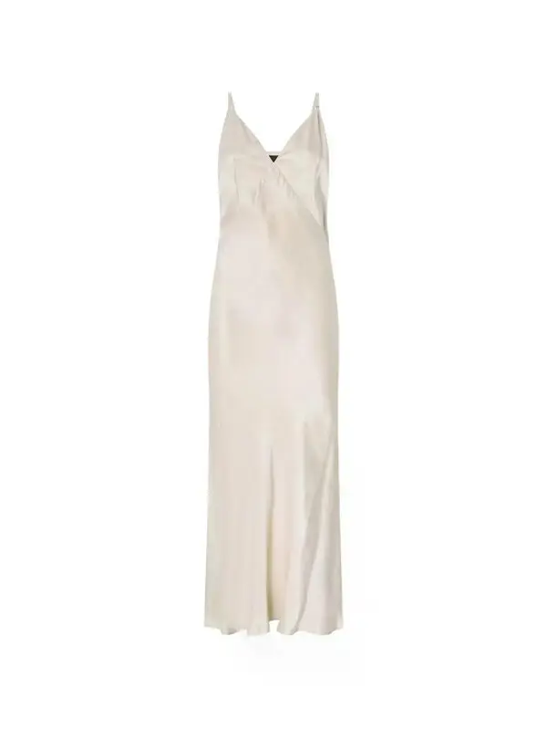 Pinko Satin-finish Slip Dress - Neutrals