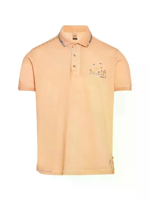 BOB Embroidered Polo Shirt - Orange