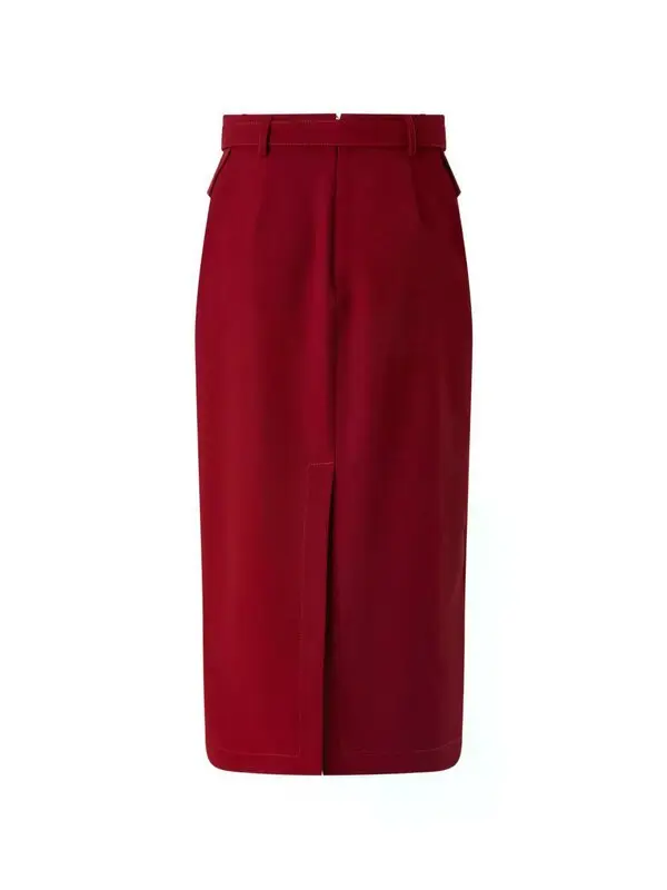 Pinko Belted Slit-detail Midi Skirt