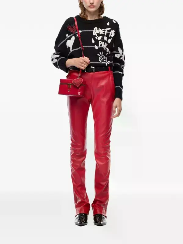 Pinko High-shine Fla Trousers