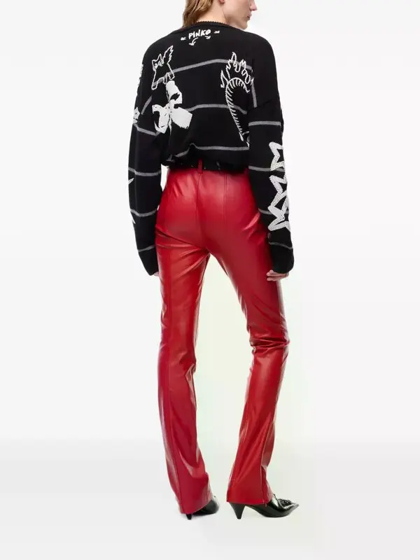 Pinko High-shine Fla Trousers