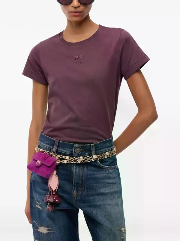 Pinko Love Birds Embroidered T-shirt