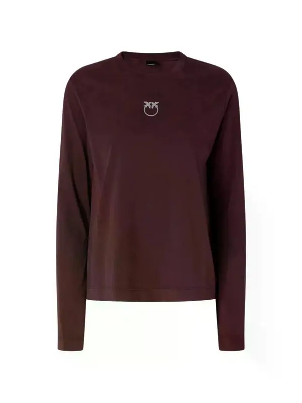 Pinko Love Birds-plaque Long-sleeve T-shirt - Red