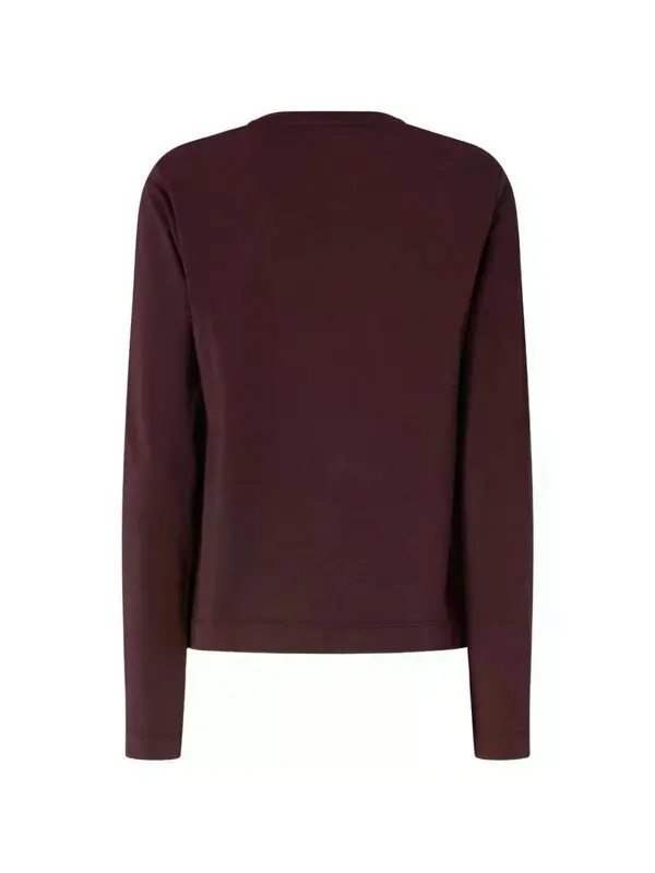 Pinko Long Sleeve T-shirt With Love Birds Plaque - Red