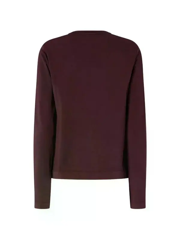 Pinko Long-sleeve T-shirt With Love Birds Plaque - Red