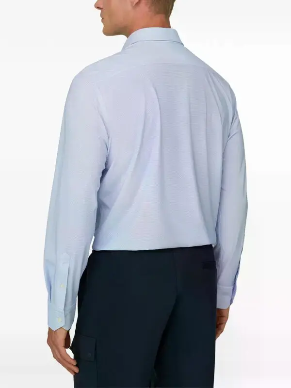 Boggi Milano Shirt Micro-patterned Stretch Nylon Slim-fit B Tech
