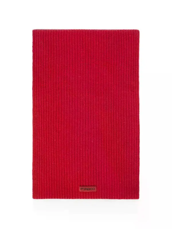 Pinko Ribbed-knit Scarf - Red