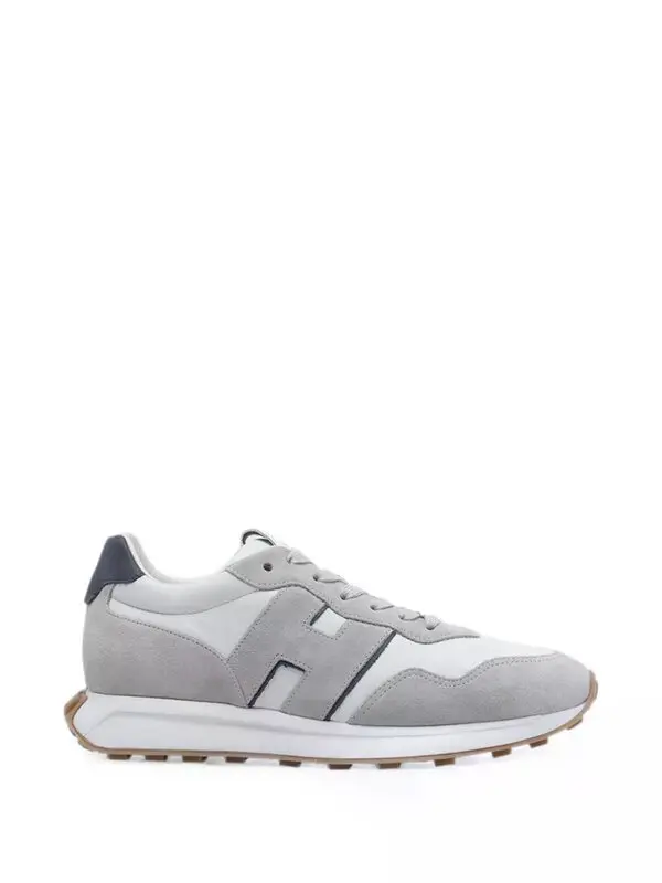 Hogan H601 Logo-patch Leather Sneakers - Grey