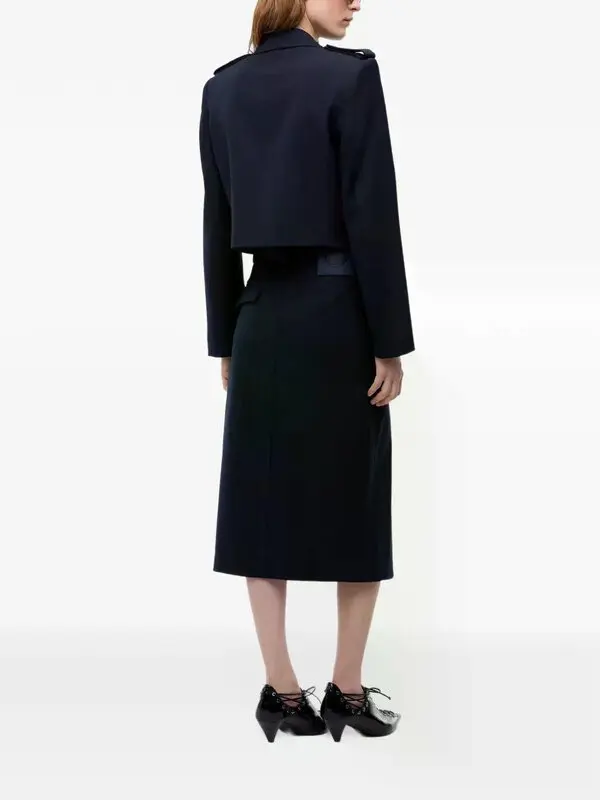Pinko Wrap Front Button Detail Midi Skirt