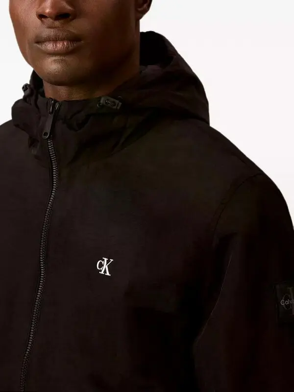 Calvin Klein Logo-embroidered Hooded Jacket