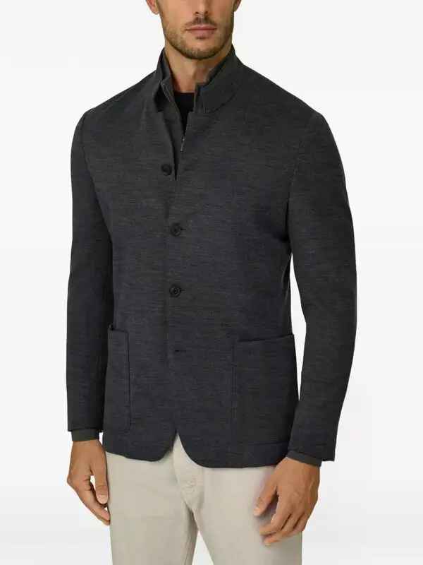 Boggi Milano Blazer Diagonal Wool Blend Wooltech