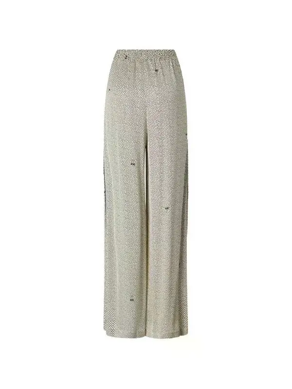 Pinko Polka-dot Drawstring Palazzo Pants - Neutrals