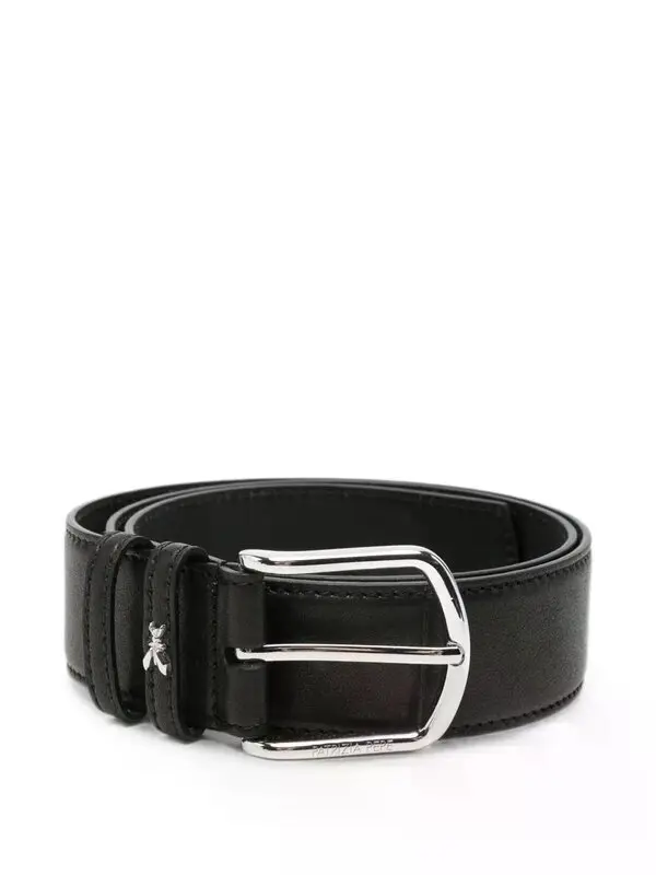 Patrizia Pepe Logo-detail Leather Belt - Black