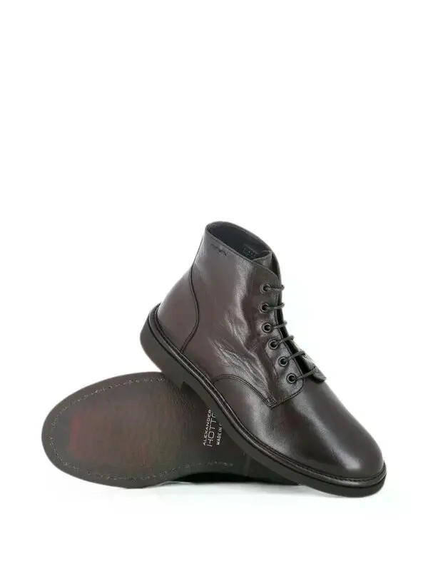 ALEXANDER HOTTO Lace-up Leather Ankle Boots