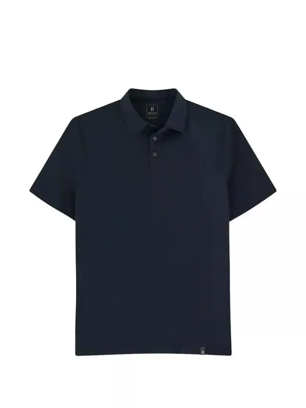 Boggi Milano Polo In Stretch Supima Cotton Jersey - Blue