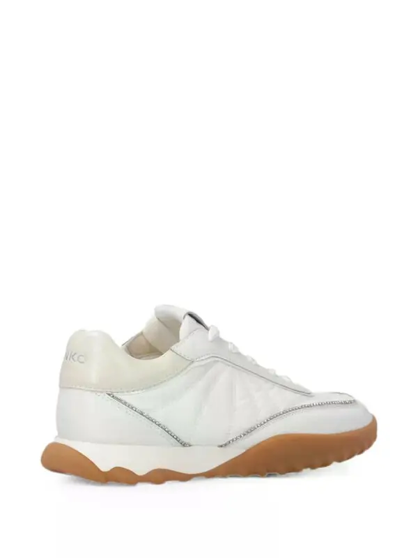 Pinko Crystal-embellished Leather Sneakers