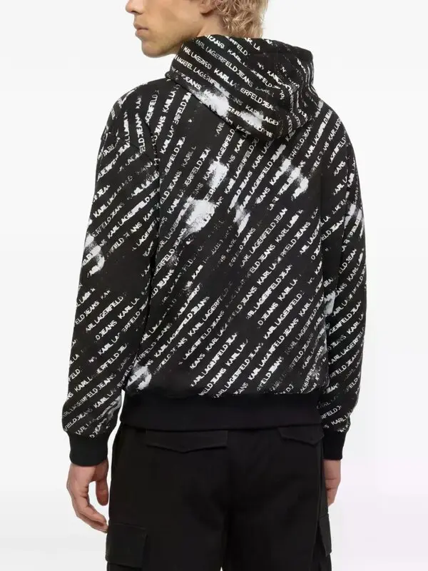 Karl Lagerfeld Relaxed All-over-print Hoodie