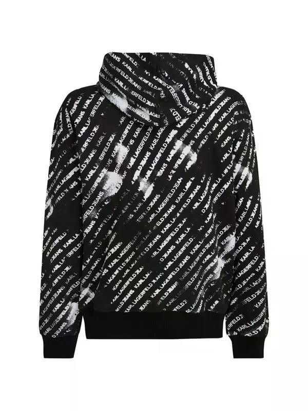 Karl Lagerfeld Relaxed All-over-print Hoodie