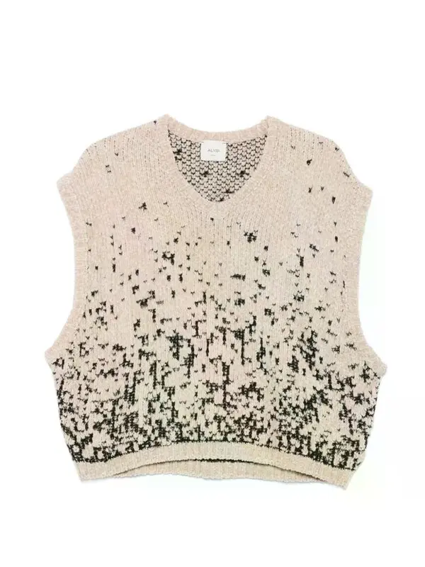 ALYSI Intarsia-knit Sleeveless Vest