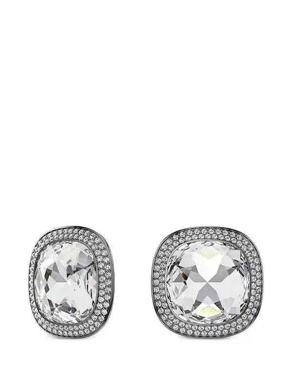 SWAROVSKI Cushion Cut Crystal Embellished Clip-on Earrings