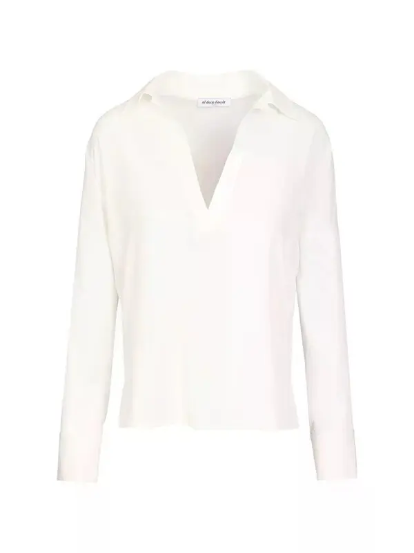 AL DUCA D’AOSTA 1902 Silk V-neck Blouse - White
