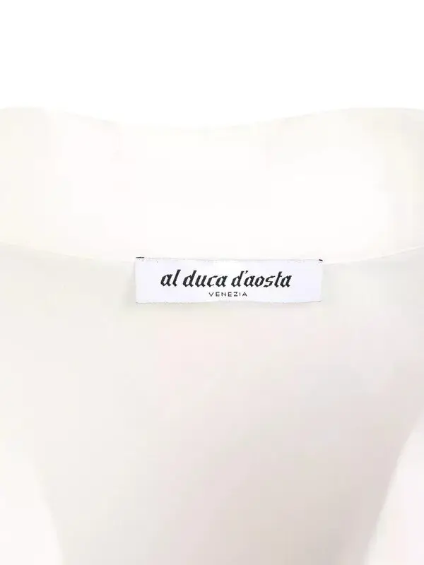 AL DUCA D’AOSTA 1902 Silk V-neck Blouse With Spread Collar