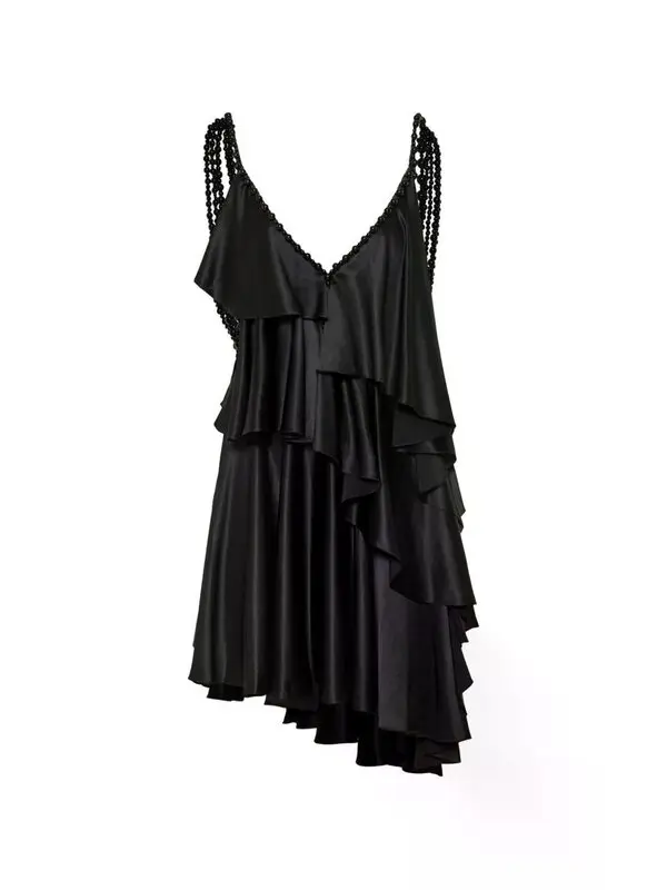 Balmain Beaded Ruffled Dress