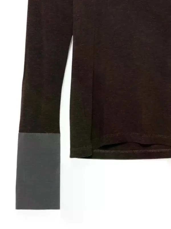 ALYSI Contrast-cuff High-neck Sweater