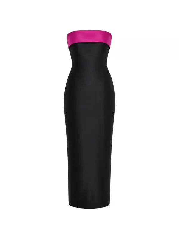Badgley Mischka Strapless Bow-detailed Maxi Dress - Black