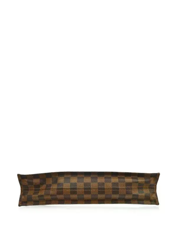 LOUIS VUITTON 2005 Sac Plat Damier Ebène Tote Bag - Brown