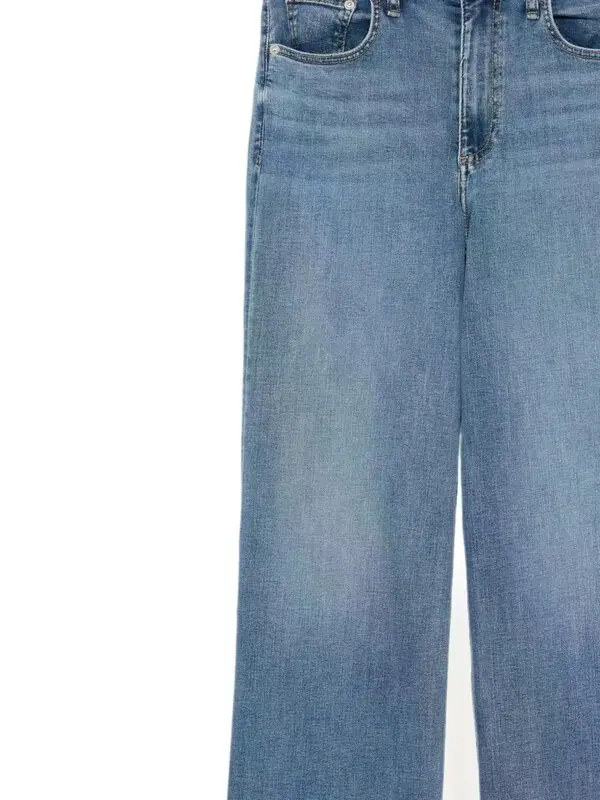 Rag & Bone Faded Wide-leg Jeans - Blue