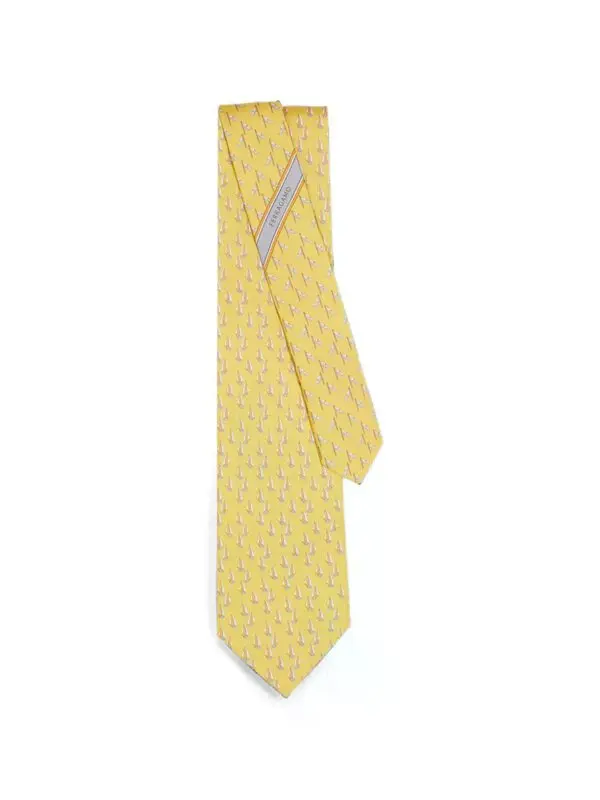 FERRAGAMO Catamarano Sailboat-print Tie