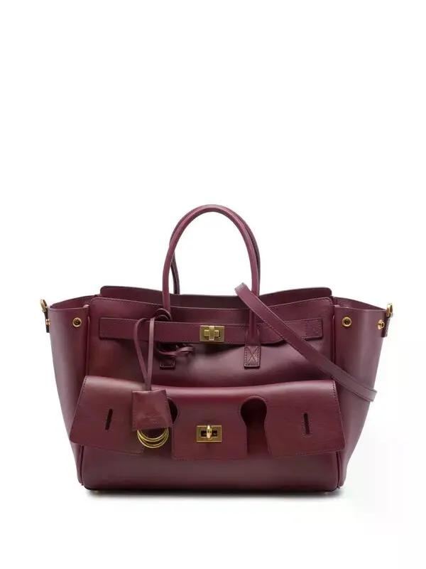 Balenciaga 2012 Small Smooth Calfskin Bel Air Carry All Tote Satchel - Red