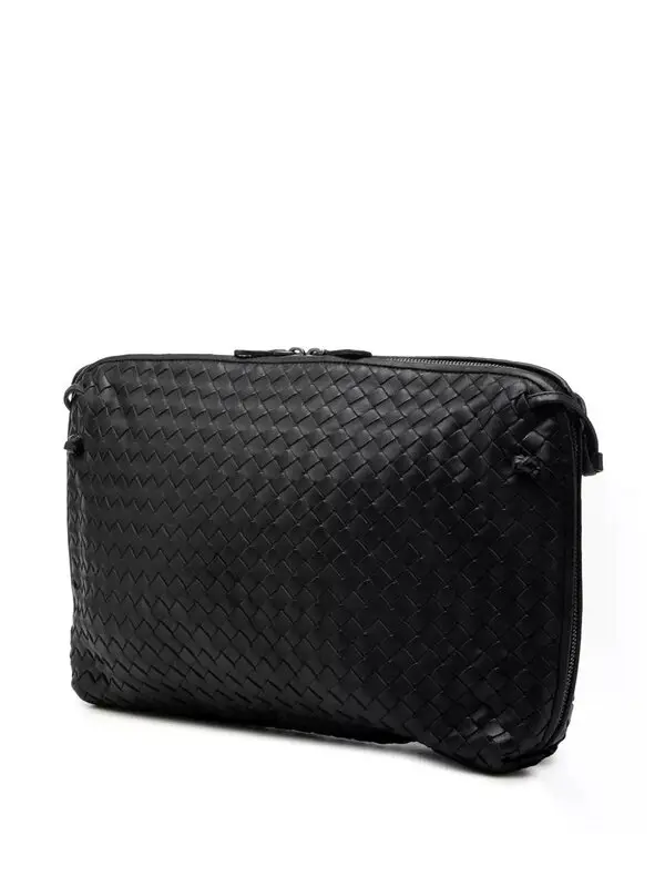 Bottega Veneta 2012-2026 Large Nappa Intrecciato Nodini Crossbody Bag - Black