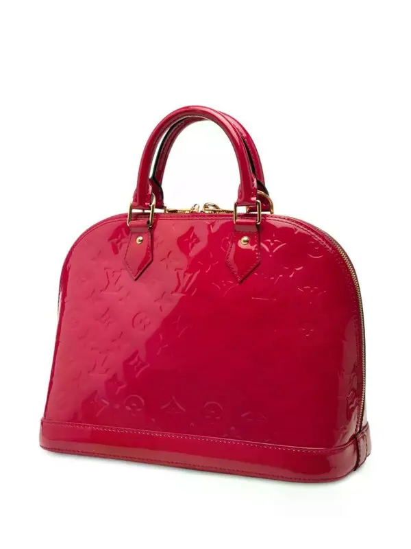 LOUIS VUITTON 2013 Monogram Vernis Alma Pm Handbag - Red