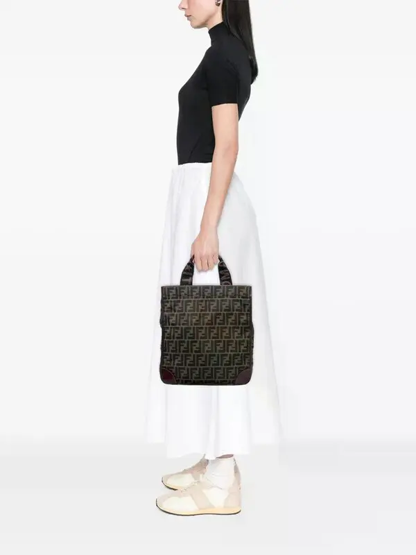 Fendi Zucca Canvas Shopping Tote Bag