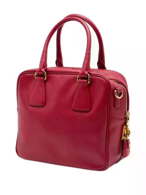 Prada Saffiano Leather Bauletto Satchel
