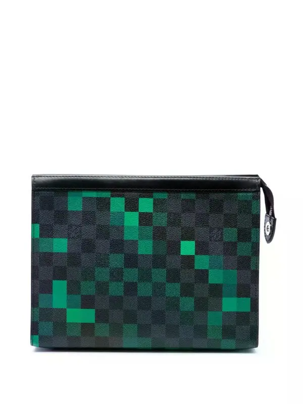 LOUIS VUITTON Damier Graphite Pixel Pochette Voyage Mm Clutch Bag