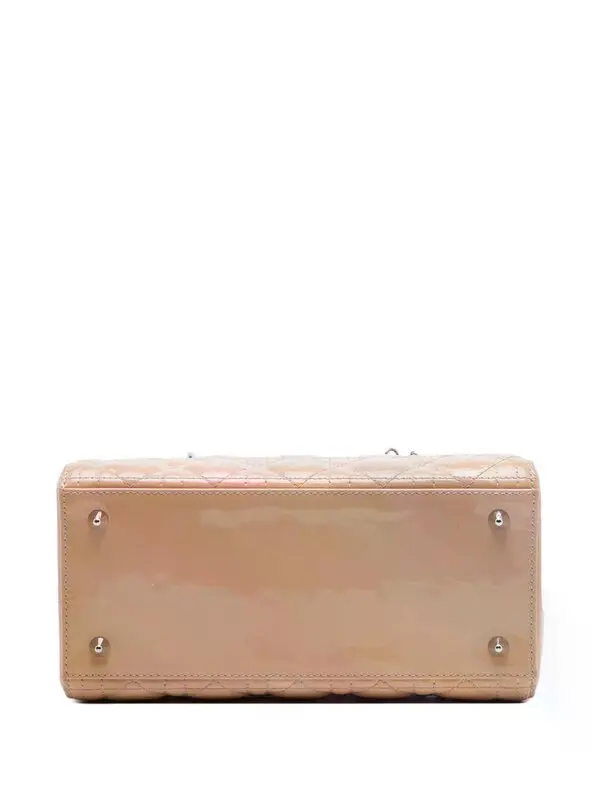 Dior 2013 Medium Patent Cannage Lady Satchel - Brown