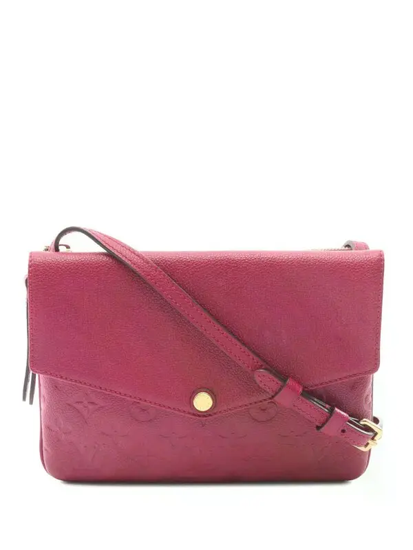 LOUIS VUITTON 2015 Monogram Empreinte Twice Crossbody Bag - Red