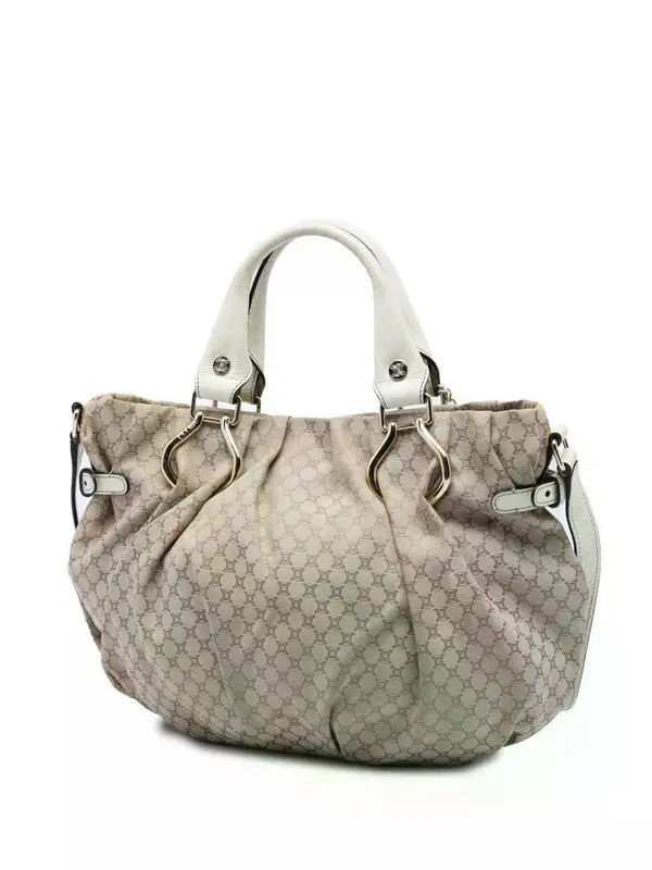 Celine 2009 Macadam Canvas Pillow Satchel