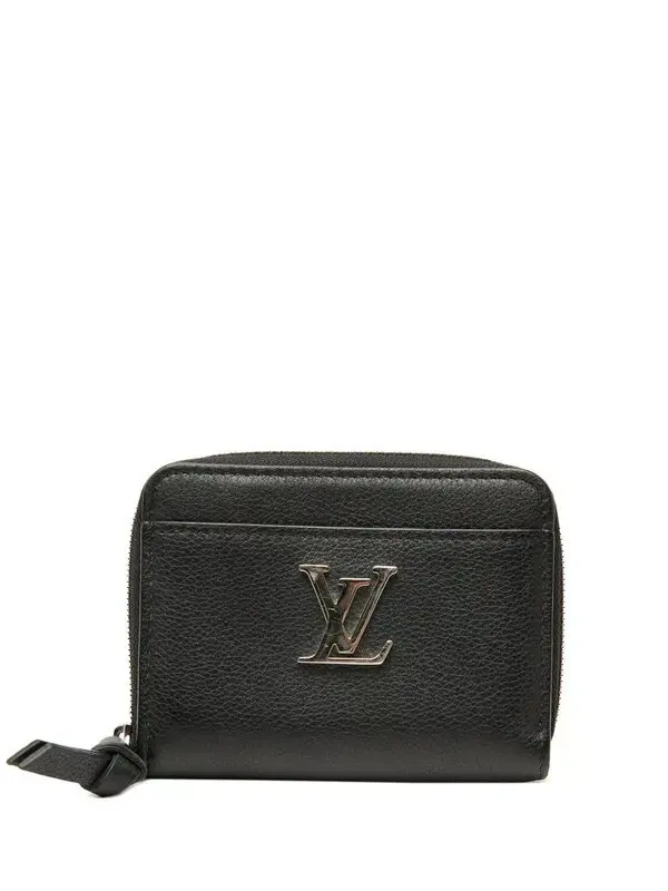LOUIS VUITTON 2021 Calfskin Lockme Zippy Purse Coin Pouch - Black