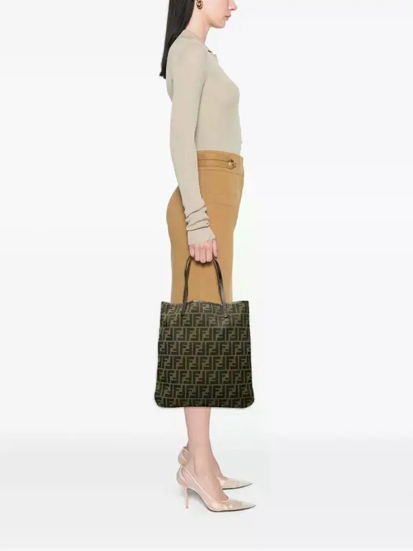 Fendi 2000-2010 Zucca Canvas Tote Bag