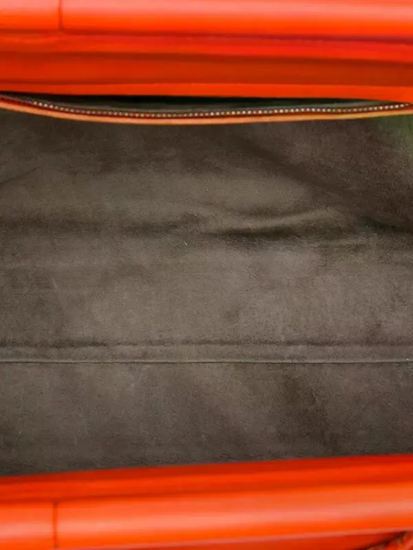 Bottega Veneta Leather Intrecciato Frame Top Handle Bag