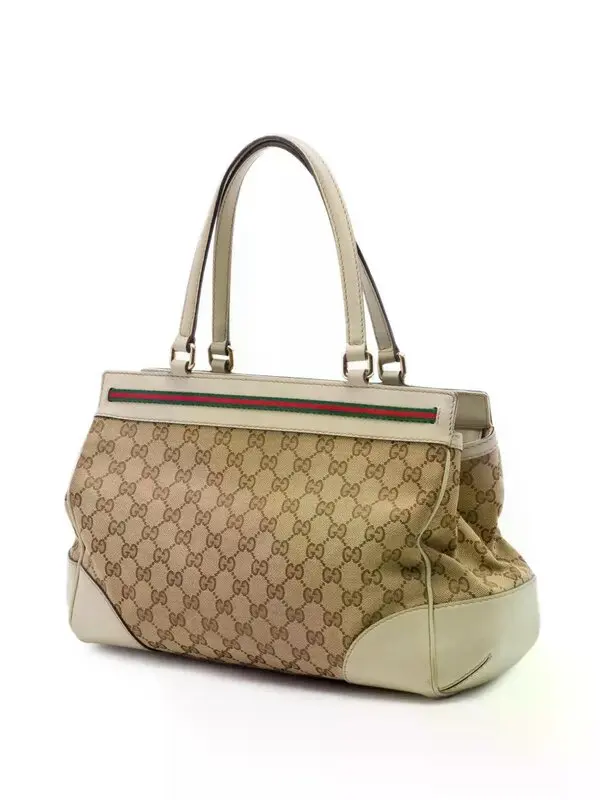 Gucci Gg Canvas Web Mayfair Tote Bag